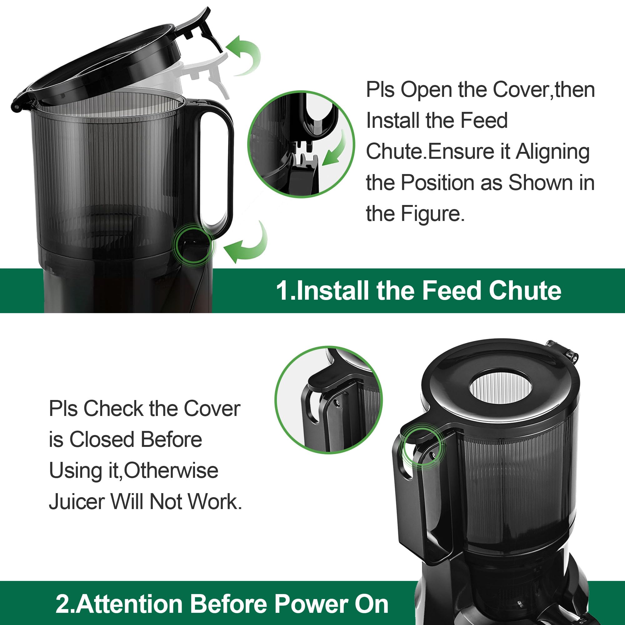 Cold Press Juicer Machines,Fretta Slow Masticating Juicer Machines with 4.25" Large Feed Chute,Fit Whole Fruits & Vegetables Easy Clean Self Feeding,High Juice Yield,BPA Free (Silver)