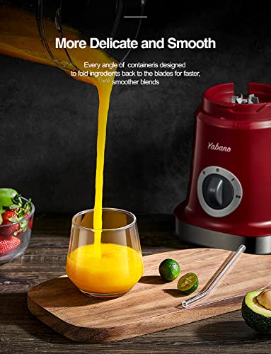 Professional Countertop Blender for High-Speed Shakes, Smoothies, Juicing & More - Crush Ice, Frozen Fruit, and More with 4 Stainless Steel Blades & 60oz Jar - Easy to Clean, Perfect for Kitchen Use (Red)