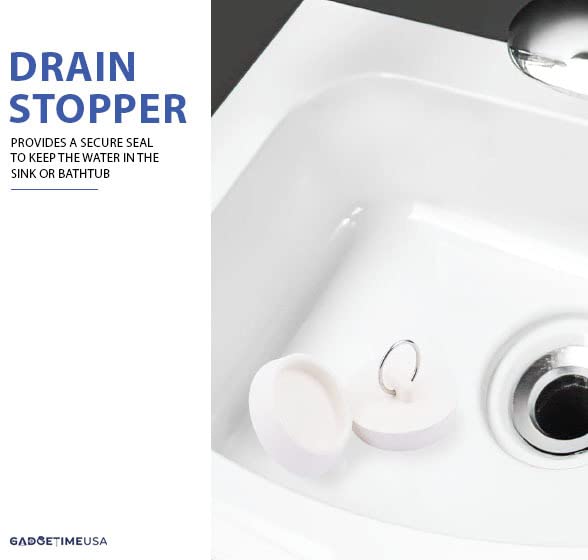 Gadgetime USA 4 Pieces Bath Tub Stopper - Four Sizes - Drain Plugs - for Kitchen, Bathroom, Bathtub, Sink, & Laundry