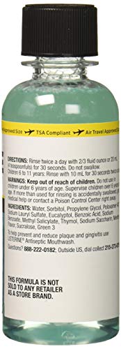 Listerine Cool Mint Zero Alcohol Mouthwash, 3.2 oz (Pack of 2)