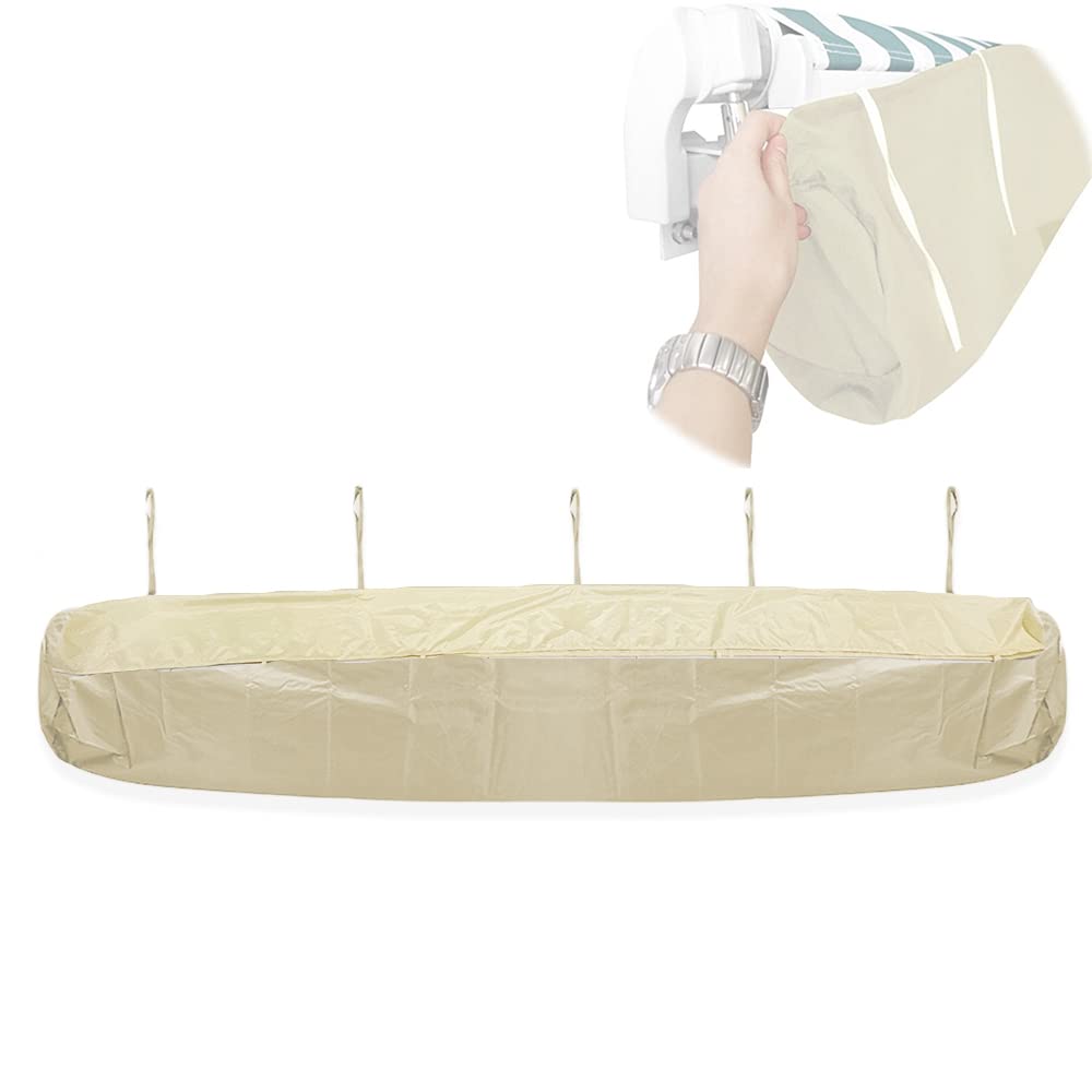 Awning Protective Cover - Rain Canopy Storage Bag 420D Outdoor Shade Umbrellas Accessories Fit 13 x 10 ft Retractable Awning (Beige)