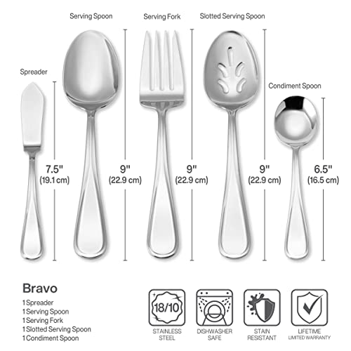 Mikasa Bravo 101-Piece 18/10 Stainless Steel Flatware Set, 101pc