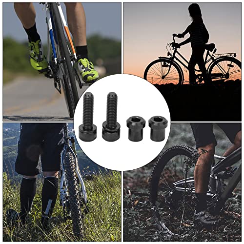 Bicycles Bolts Replacement Accessories wear-Resistant 4PCS Alloy M5*18 Stem Screws Set for Trail Riding for School Sports(Black)