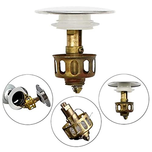 LMMDDP Basin Up Drain Filter Universal Wash Basin Bounce Drain Filter Sink Drain Vanity Stopper Up Drain Filter Bathroom Use