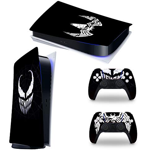 Black Hero - PS5 Digital Edition Skin Console - PS5 Digital Edition Controller Skin Cover Vinyl Decal Protective