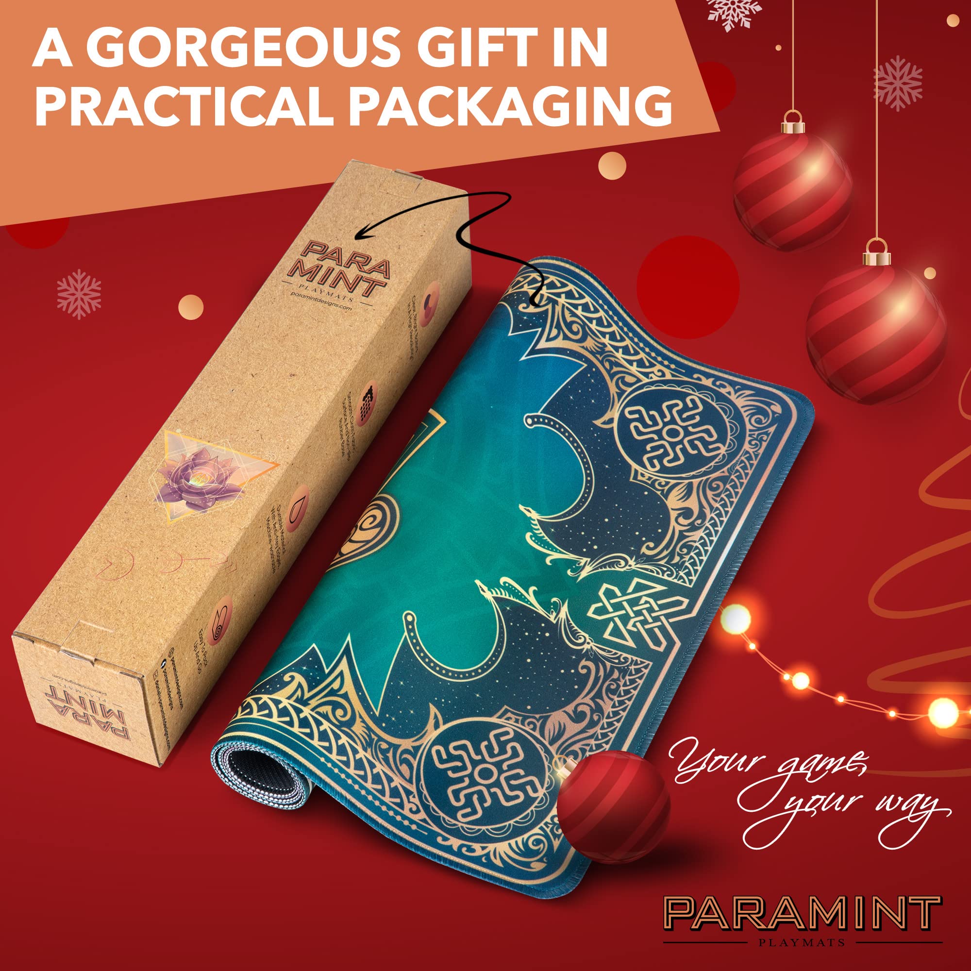 Paramint MatShield, Durable Playmat Case - Magic The Gathering, MTG Play Mat Tube - Premium Leatherette with Fabric Interior, Magnet Snap Closure by Daniel Ziegler