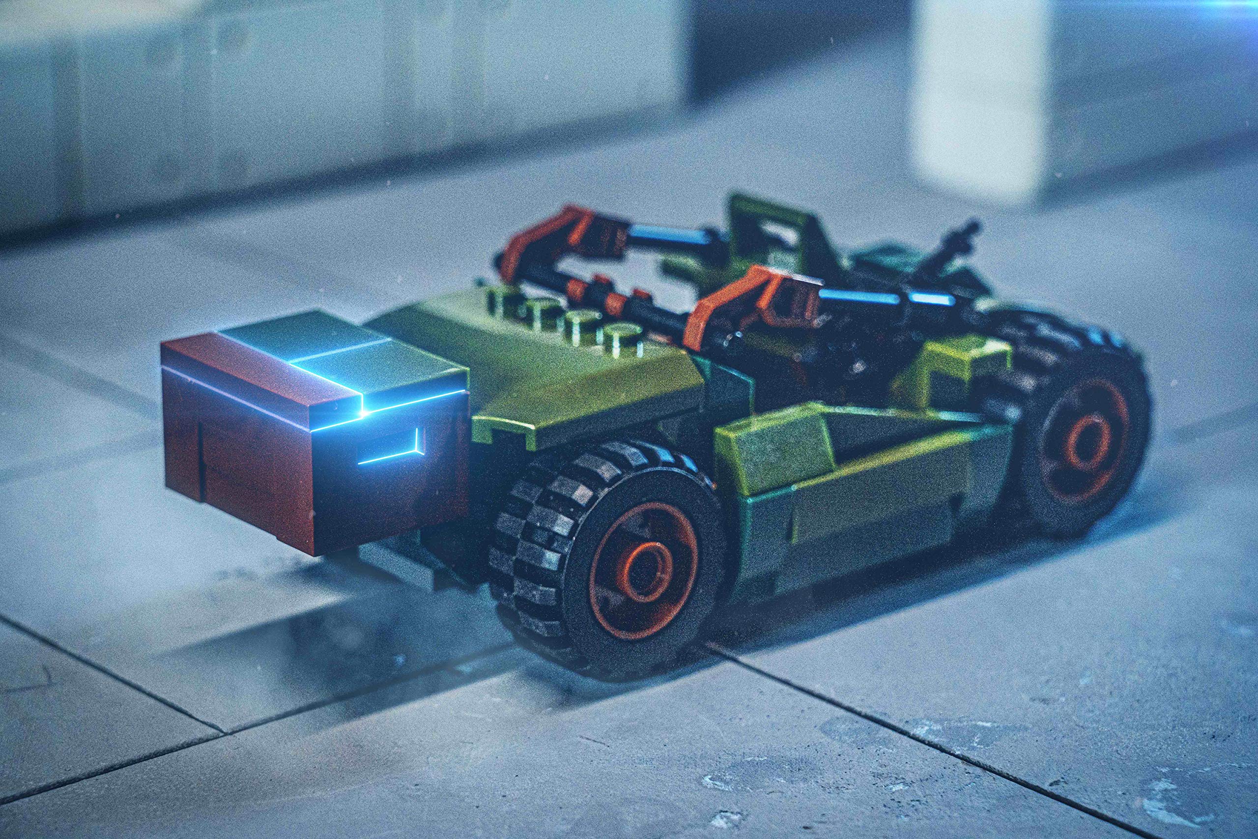 MyBuild Mecha Frame Armed Forces 7002 - Ajax Mech and Army Vehicle Building Toy Military Themed Builing Brick Set