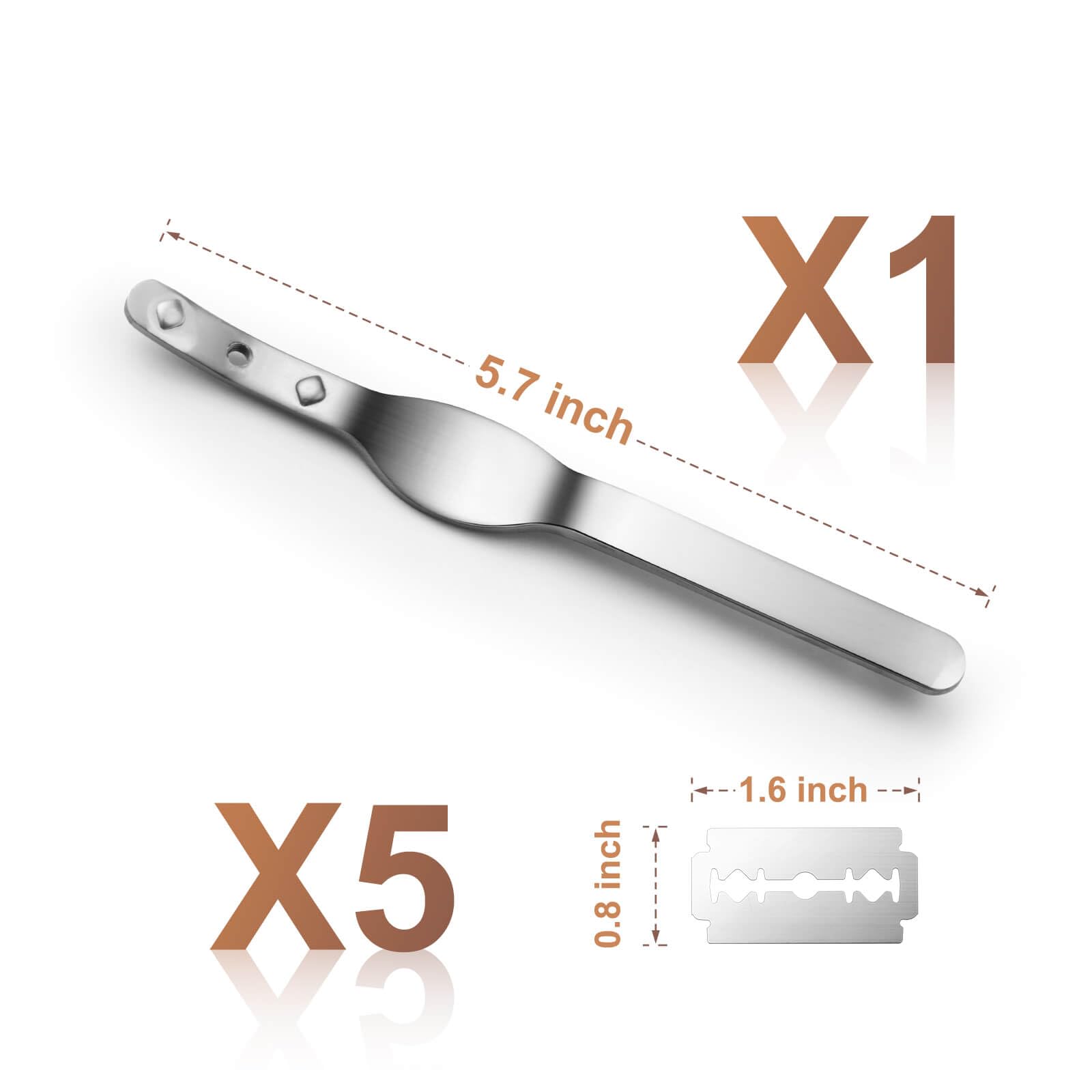 CICICO Sourdough Bread Lame Dough Scoring Tool, Solid Stainless Steel Sourdough Scoring Tool with 5 Razor Blades - Bread Scoring Tool & Lame Bread Tool, Bread Scoring Knife for Bread Baking.