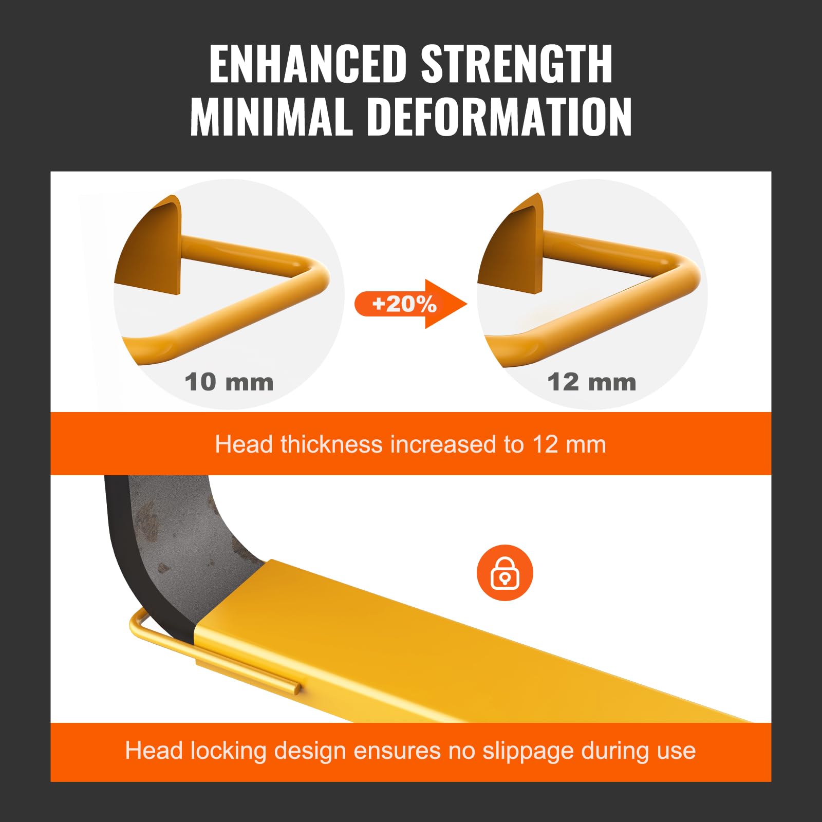 BestEquip Forklift Extensions, 96 inch Fork Extensions 5.5 inch Width, Heavy Duty Steel Pallet Fork Extensions, 1 Pair Forklift Extensions for Forklift Lift Truck Forklift Loaders