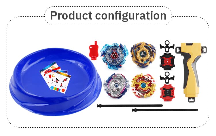 Bey Battle Burst Battle Evolution Metal Fusion Attack Set with 4D Launcher Grip Set