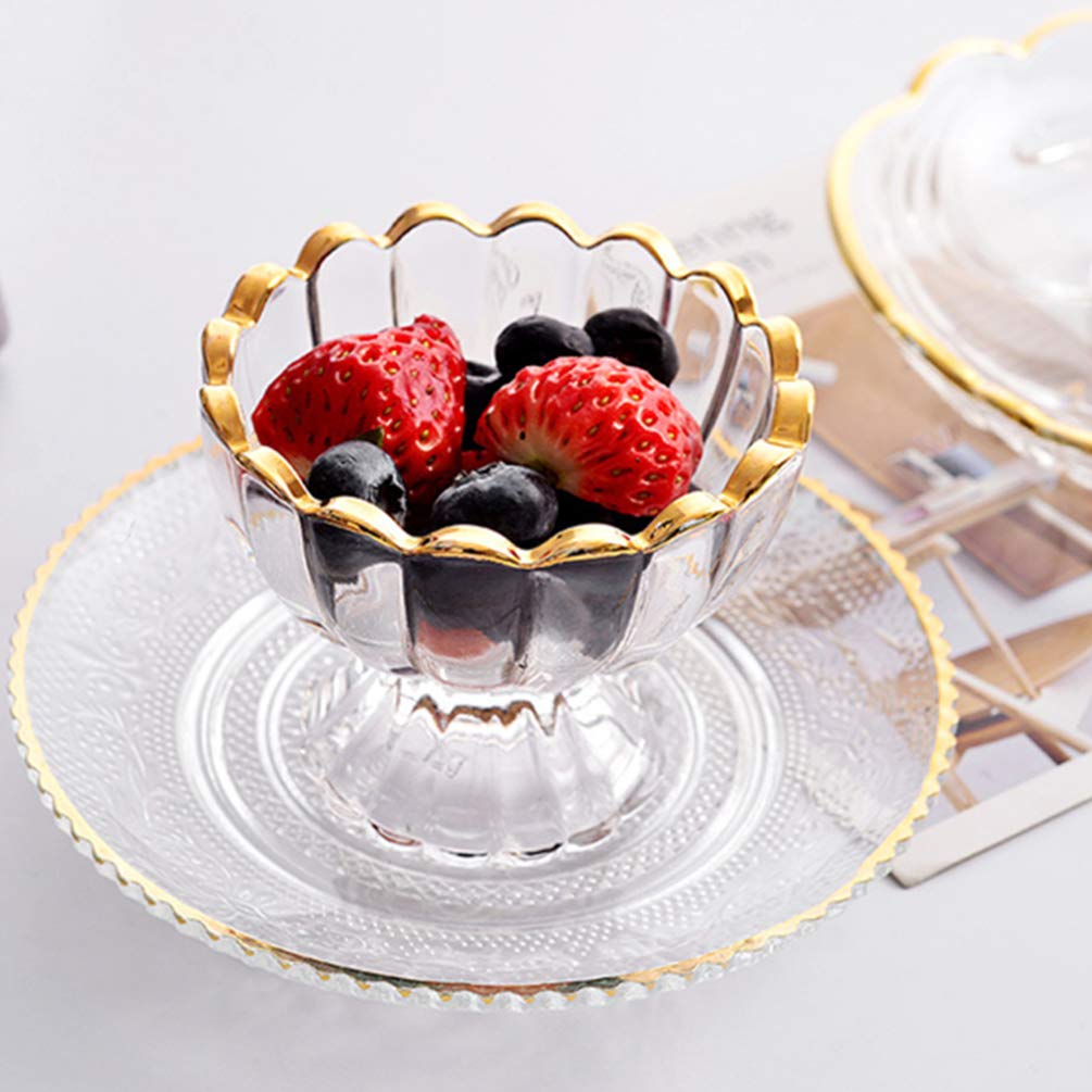 Cabilock Clear Tumblers Clear Pudding Bowls Ice Cream Cup Paper Cup Glass With Cover Mini Measuring Cups Glass