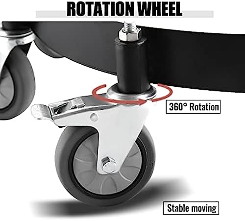 Migoda Heavy Duty Steel Drum Dolly, 55 Gallon Steel Frame with 8 Swivel Caster Wheels, 2000 Lbs Capacity, Anti-Tipping Design Fits for Workshops and Warehouses