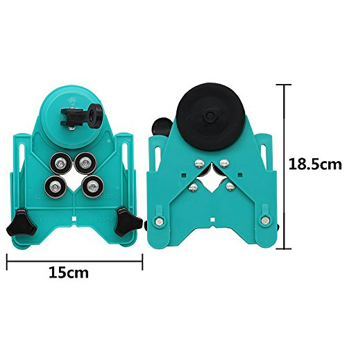 Drill Bit Hole Saw Guide - 1/4"- 3-1/4" Adjustable Tile Hole Cutter Centering Locator Holder Jig Fixture with Vacuum Suction Base for Ceramic, Tile, Glass, Marble, Porcelain