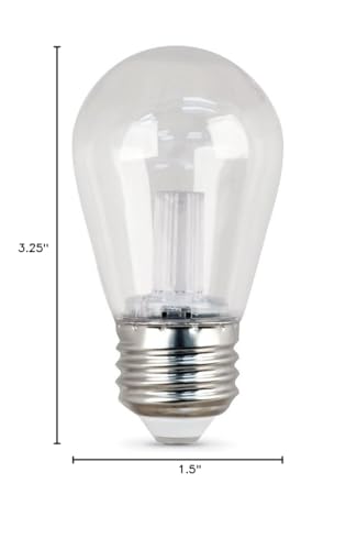 Feit Electric BPS14/SU/LED Non-Dimmable Led Bulb, 1.5 W, 120 V, 80 Lumens, 3000K, 1-1/2 in Dia X 3-1/4 in L, Warm White