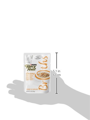 Purina Fancy Feast Broth For Cats, Creamy, With Chicken & Vegetables, 1.4-Ounce Pouch, Pack Of 32