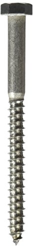 The Hillman Group 964603 3/8 x 4-1/2-Inch Stainless Steel Hex Lag Screw, 10-Pack