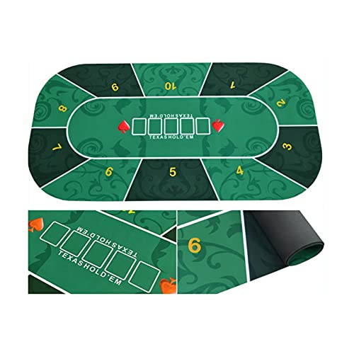 Craps and Roulette Table Felt Poker Tablecloth 1.2 Texas Poker Mat Suede Rubber Table Cloth Board Game Poker Able Top Digital Printing Casino Layout Poker Accessories (Color : 120x60cm)