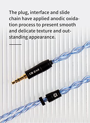 Keephifi Earphone Cable, KBEAR【Glaze】4Core Silver-Plated OFC Audio Upgraded Cable for EDX EDXPRO AST DQ6 EDS EDC 2SE (4.4, QDC)