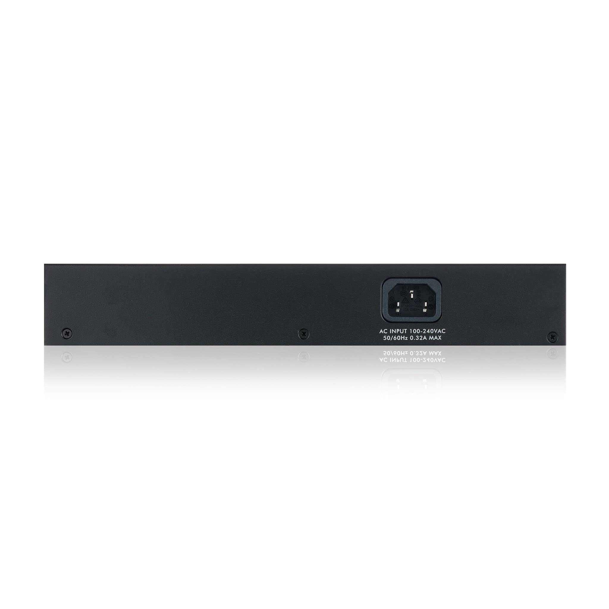 ZYXEL 24-Port Gigabit Ethernet Smart Switch (GS1900-24E) - Managed, Small Form Factor, Limited Lifetime Protection