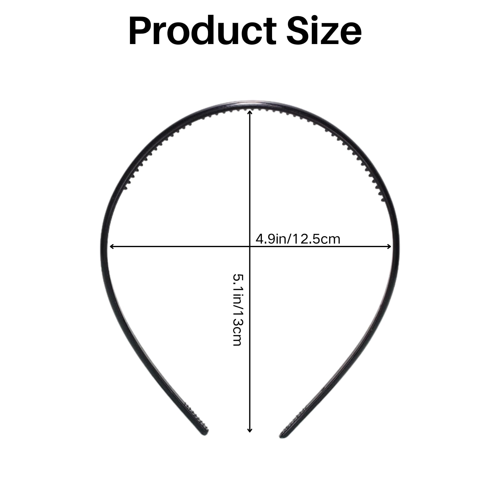 CIFOVALE Graduation Cap Headband with Adhesive Strips, Secures Your Graduation Cap Don't Change Hair, Secure Hairstyle, Black