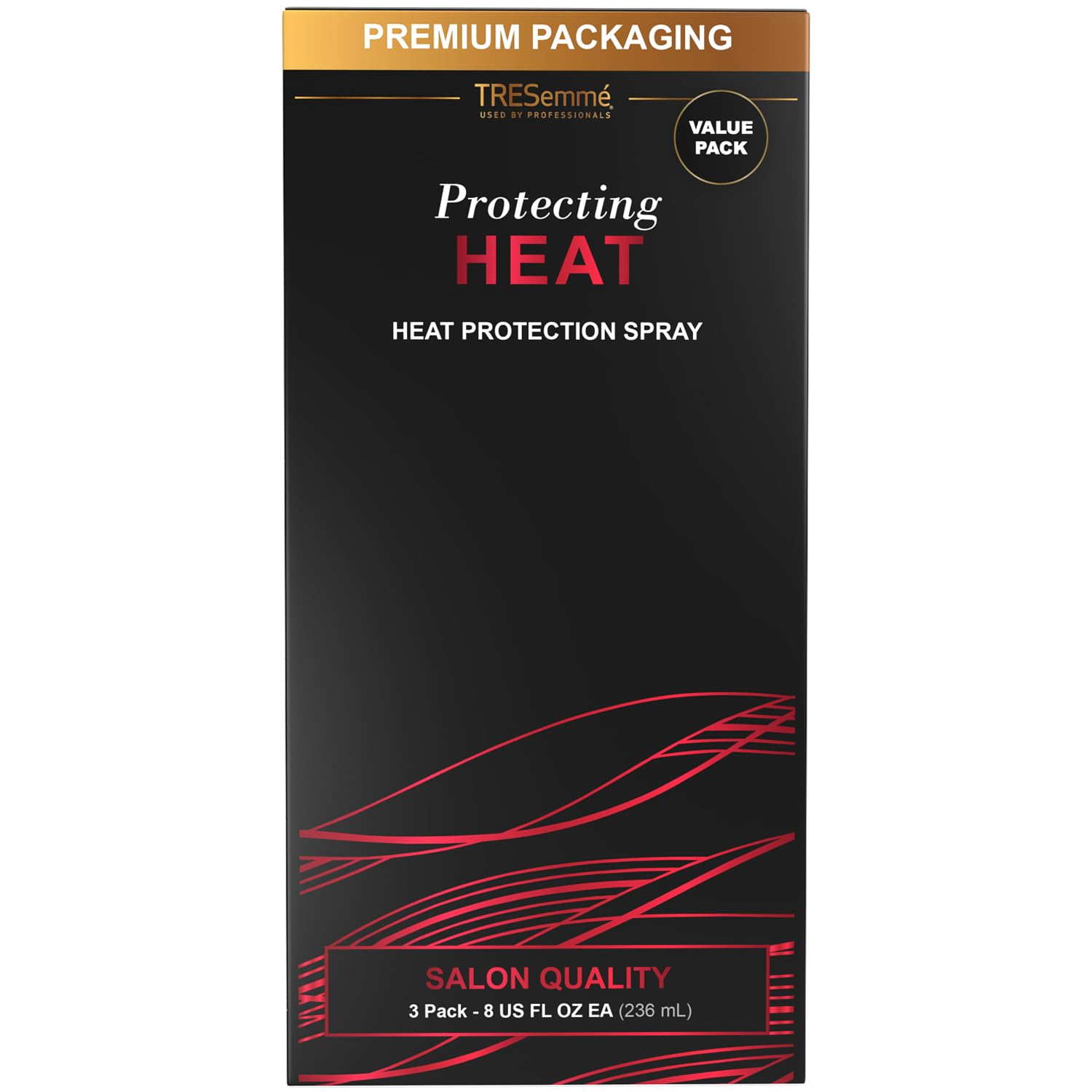 TRESemmé Heat Protection Spray for Hair, 3-Pack – Vitamin-Enriched Anti-Frizz Hair Products, 8 Oz Ea