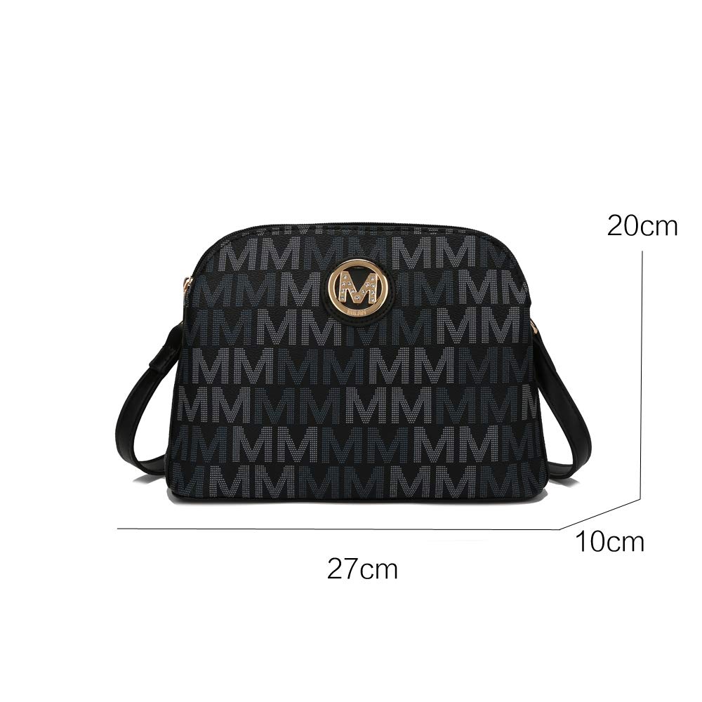 MKF Crossbody bag for women - Removable Adjustable Strap - Vegan leather Crossover Designer messenger Purse Brown