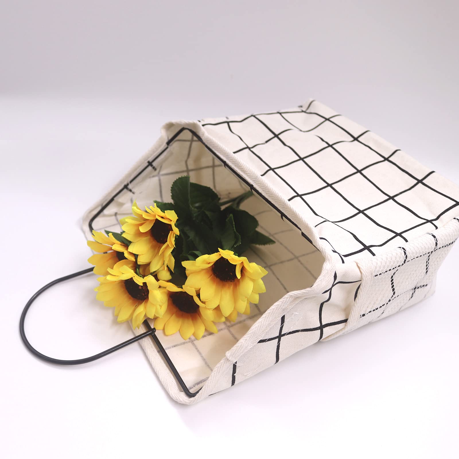 River-CJ 2 Pcs Wall Hanging Storage Bag, Cotton and Linen Waterproof Closet Storage Bag, Over The Door Hanging Storage Organizer, for Bedroom, Bathroom, Hallway, Entryway (Off White)