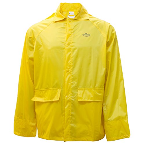 RK Safety Rain Wear RW-PP-YEL33 Yellow PVC Polyester 3-Piece Rain Suit | Jacket, Hoodie, Pants (Yellow, Extra Large)
