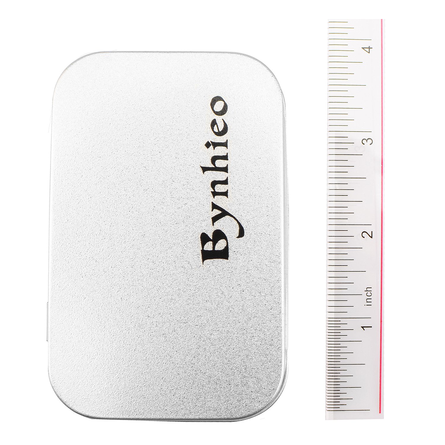 Bynhieo portable tin box 2-5ml silicone container jars wax carrying case with Silicone Mat Pad 5.5 X 4.5inch extra stainless steel spoons