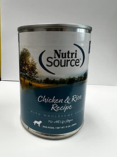 Nutri Source Tuffy'S Pet Food 131300 Tuffy Nutrisource 12-Pack Chicken And Rice Canned Food For Dogs, 13-Ounce