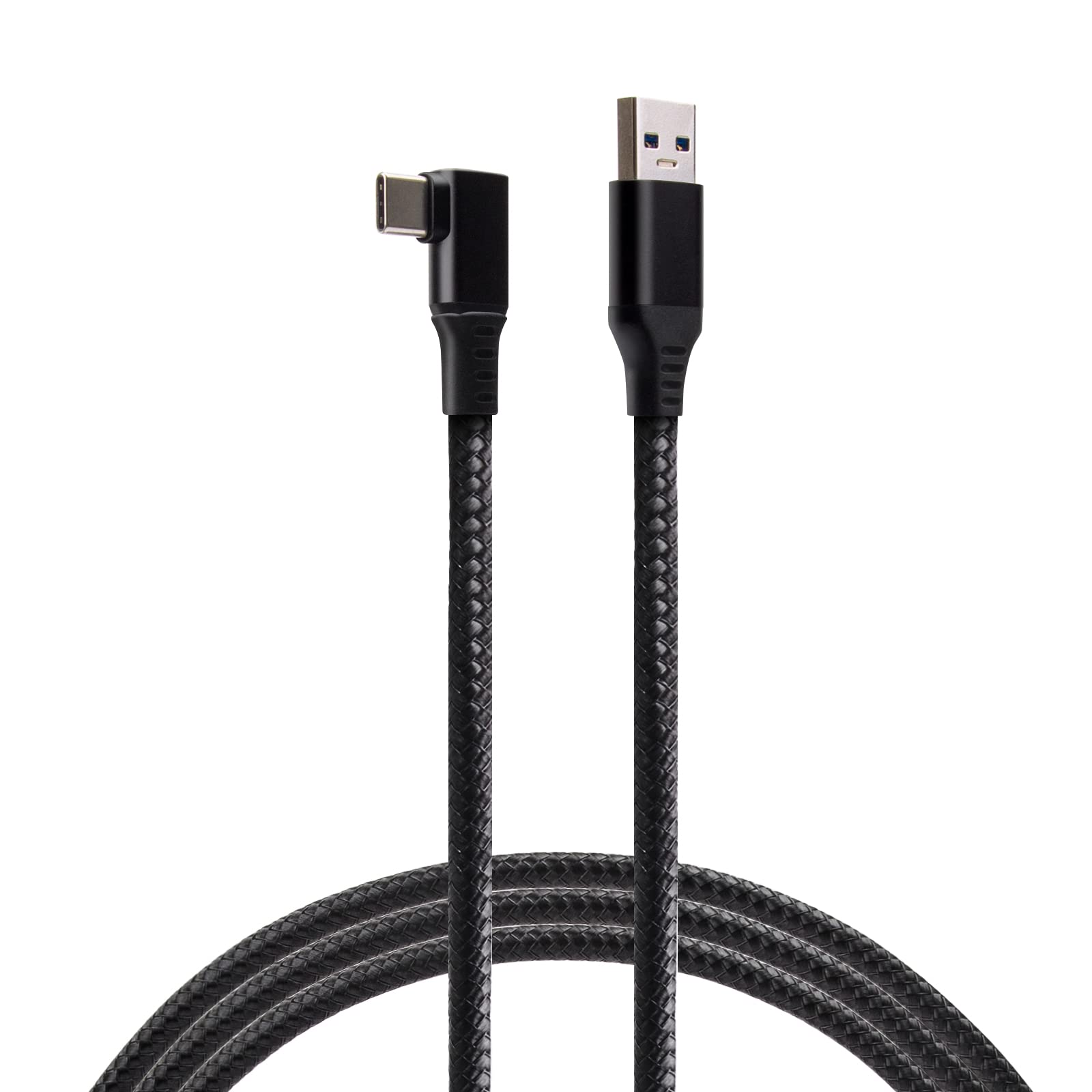Black Link Cable for Oculus/Meta Quest 2 10FT/3m, Nylon Fabricated Net, Up to 5Gbps High Speed Transfer & Fast Charging to Link a PC for SteamVR