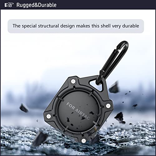 HBT Waterproof Airtag Holder/AirTag Keychain Case, Fully Enclosed, Durable, Secure Protector for AirTag with Key Ring (4pack)