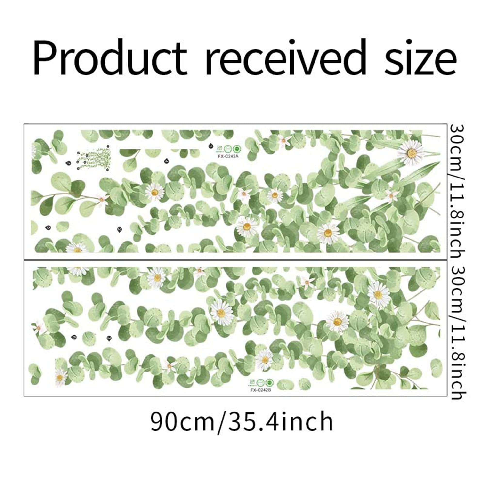 Hanging Vine Ivy Daisy Wall Decals Flower Wall Stickers Bedroom Living Room TV Wall Door Decor Murals (Hanging Vine Ivy Daisy)