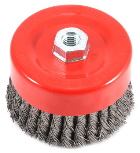 Forney 72756 6-Inch by 5/8-11 Knotted Cup Brush .020 Carbon Steel