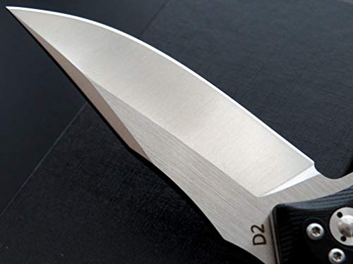 Eafengrow EF339 Folding Knife D2 Blade and G10 Handle with Clip Folding Camping Knives Outdoor Pocket Knives (black)