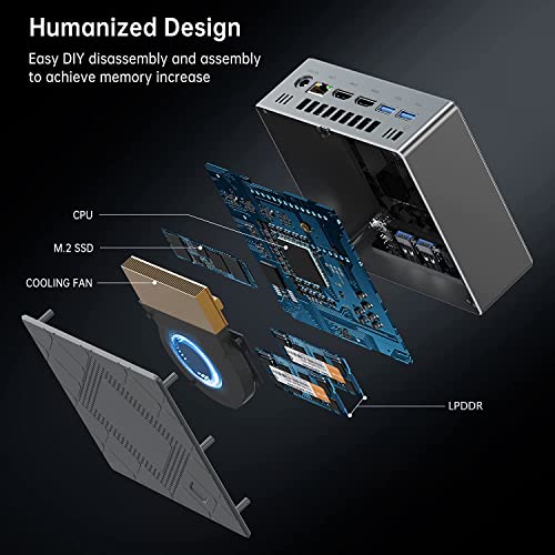 KAMRUI Mini PC Intel 10th i7-10710U Mini Computers 16GB RAM 512GB M.2 2280 SSD Mini Desktop Computers, Windows 11 Pro WiFi 6 BT 5.2 4K HDMI Type-C USB 3.0 Gigabit Ethernet VESA for Home Office
