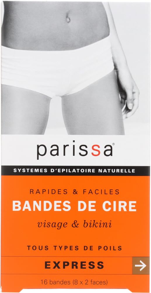 Parissa Quick and Easy Wax Strips Face and Bikini 16 Strips (Pack of 2)