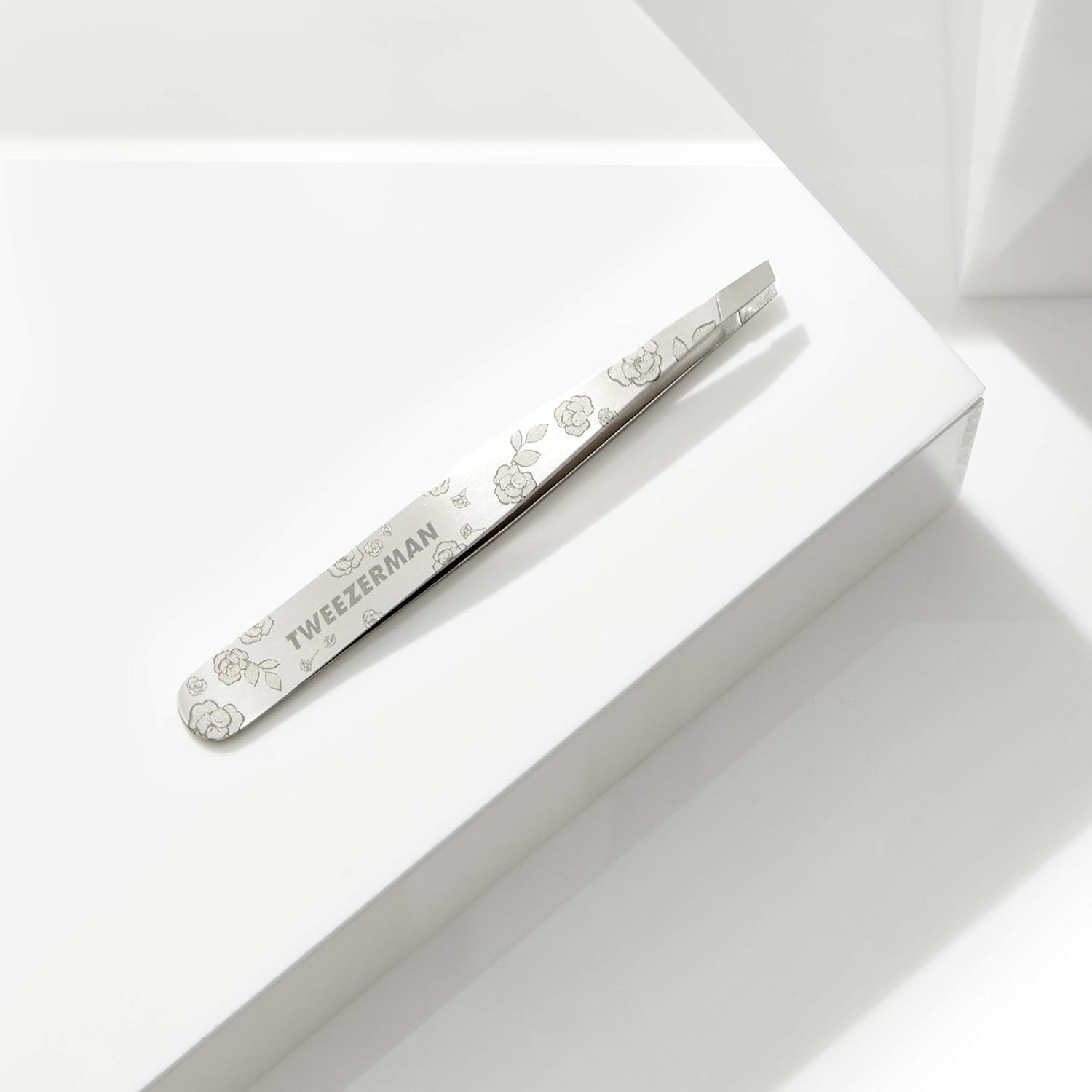 Tweezerman Studio Collection Stainless Steel Regency Finish Collection Slant High Definition Brows