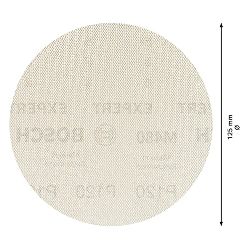 Bosch Professional 5x Expert M480 Sanding Net (for Hardwood, Paint on wood, Γ 125 mm, Grit 120, Accessories Random Orbital Sander)