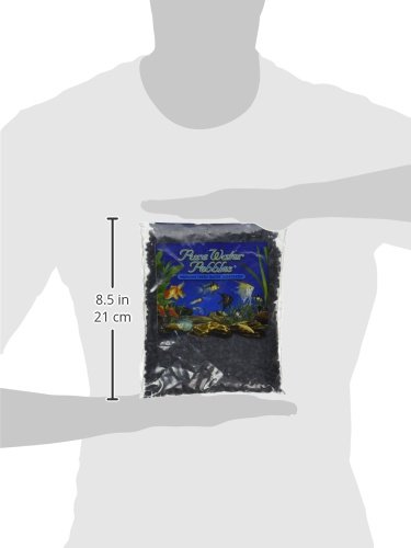Pure Water Pebbles Aquarium Gravel, 2-Pound, Jet Black