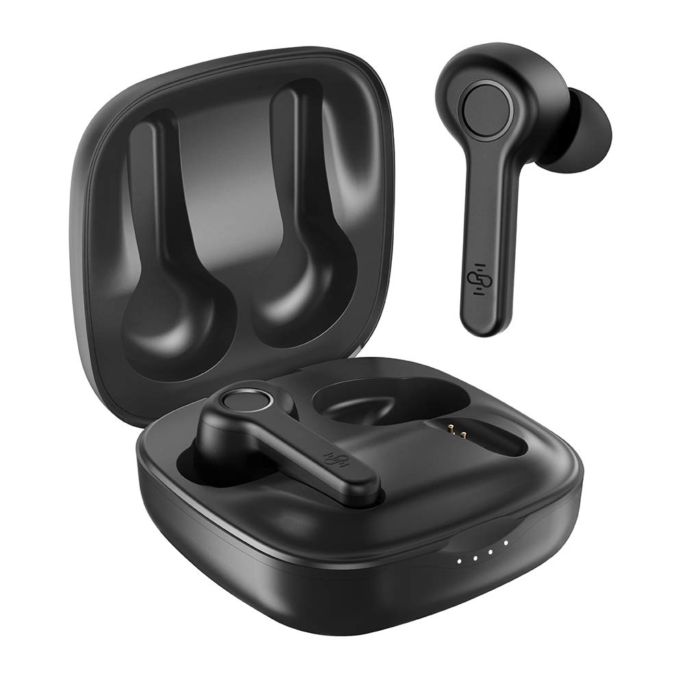 Boltune BT-BH020 Wireless Earbuds, Bluetooth Headphones Bluetooth 5.0 Wireless Headphones 4D Surroud Heavy Bass IPX5 Waterproof True Wireless Stereo Headsets-02,Bright Black,M