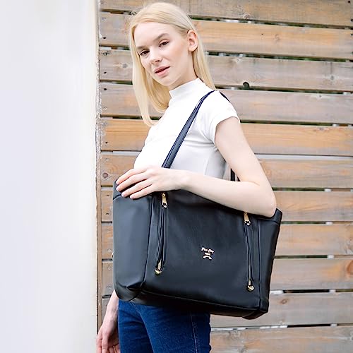 miss fong Diaper Bag Tote Leather Diaper Bag Backpack, Large Capacity Mommy Bag with Changing Pad,Mini Diaper Bag, Diaper Bag Bundle