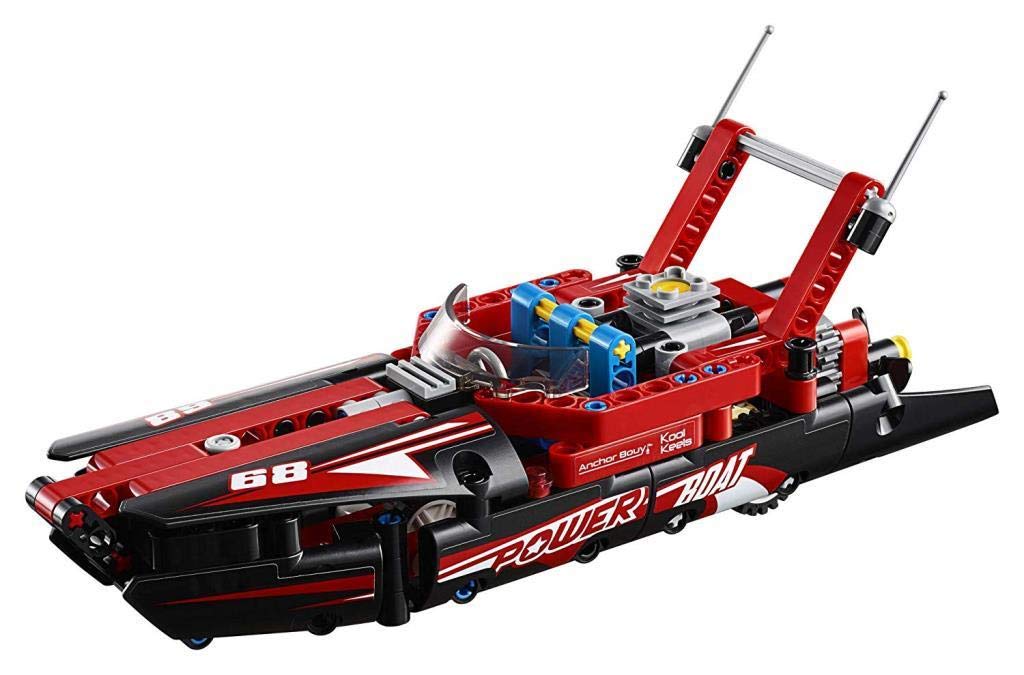 Power Boat Replica Building Set, 2 in 1 Model, Hydroplane Speedboat, Toy Boat Kits for Kids