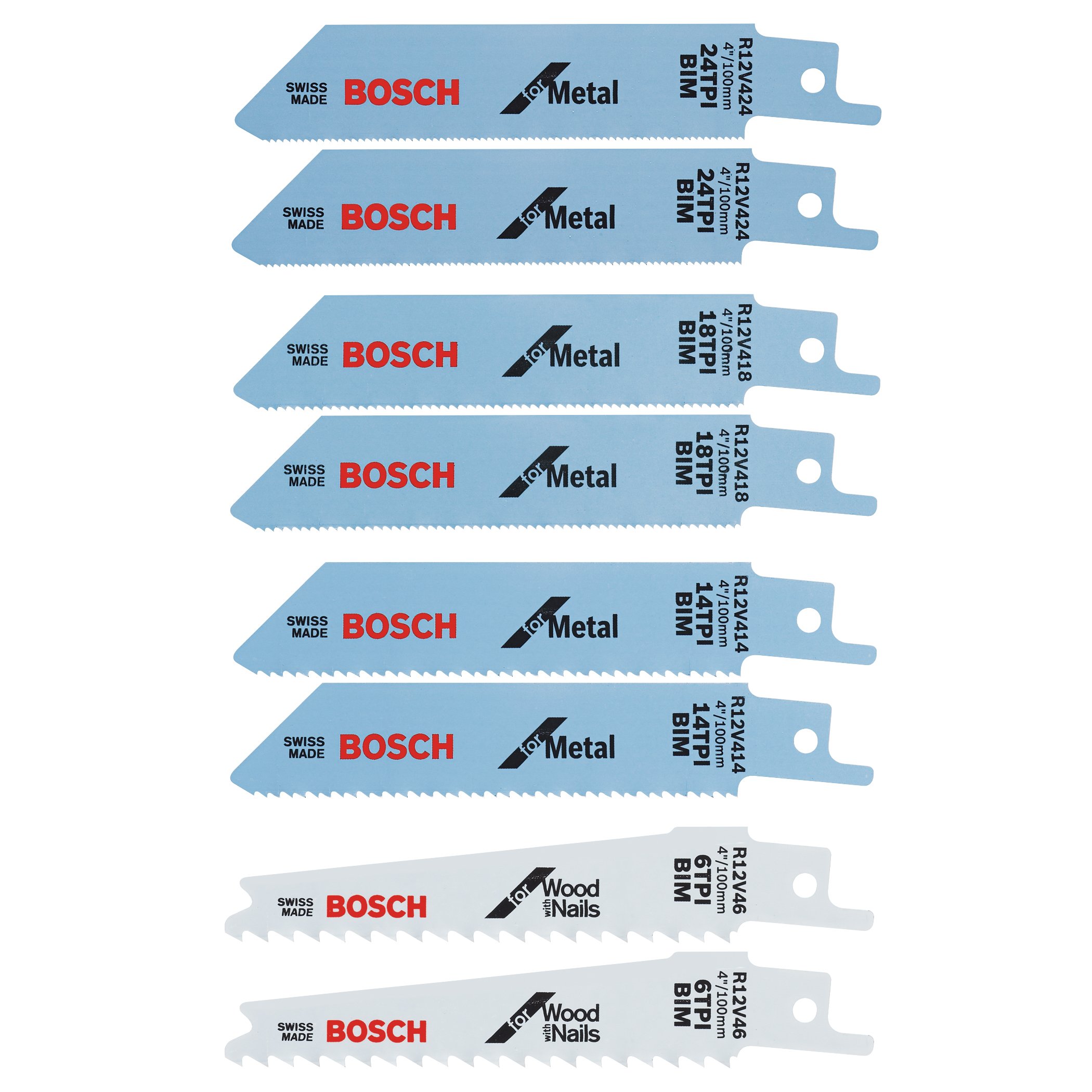 BOSCH R12V8PK 8-Piece All-Purpose Reciprocating Saw Blade Set