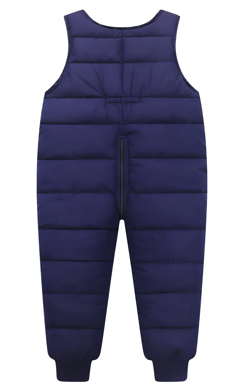 Classic Snow Bib Ski Snowsuit Toddler Boys Winter Warm Pants Kids Lightweight Down Pants Active Pants Dark Blue 6-12 Months