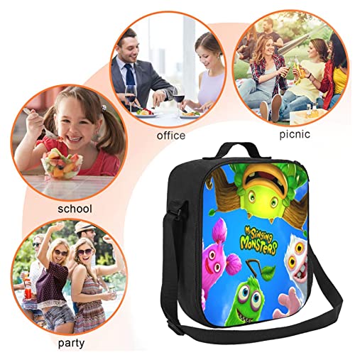 Fleiyd Cartoon Game 3 Piece Backpack Casual Lightweight Travel Bag With Pencil Case Lunch Bag Backpack Combo Unisex