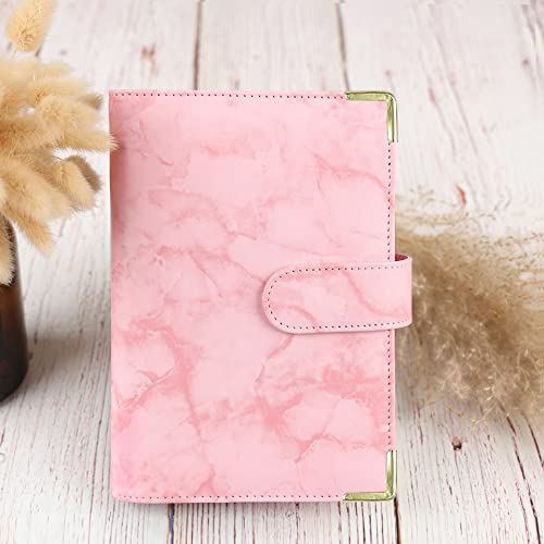 Budget Binder, A6 Budget Binder with 8pcs Zipper Envelopes, 12 pcs Expense Budget Sheets Categories Sticker Labels, Cash Envelopes Money Organizer for Cash Budget Binder Saving Money