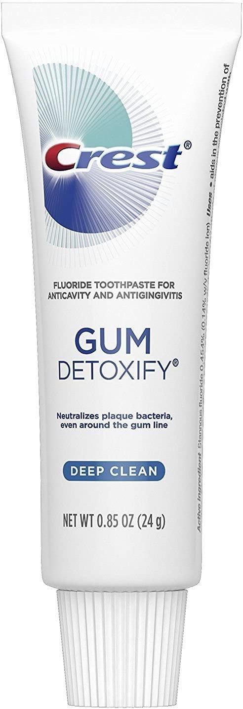 Crest Gum Detoxify Toothpaste, Deep Clean, Travel Size, 0.85 oz (24g)- Pack of 10