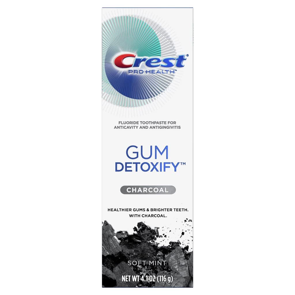 Crest Gum Detoxify Charcoal Mint Toothpaste with Fluoride, 4.1 oz