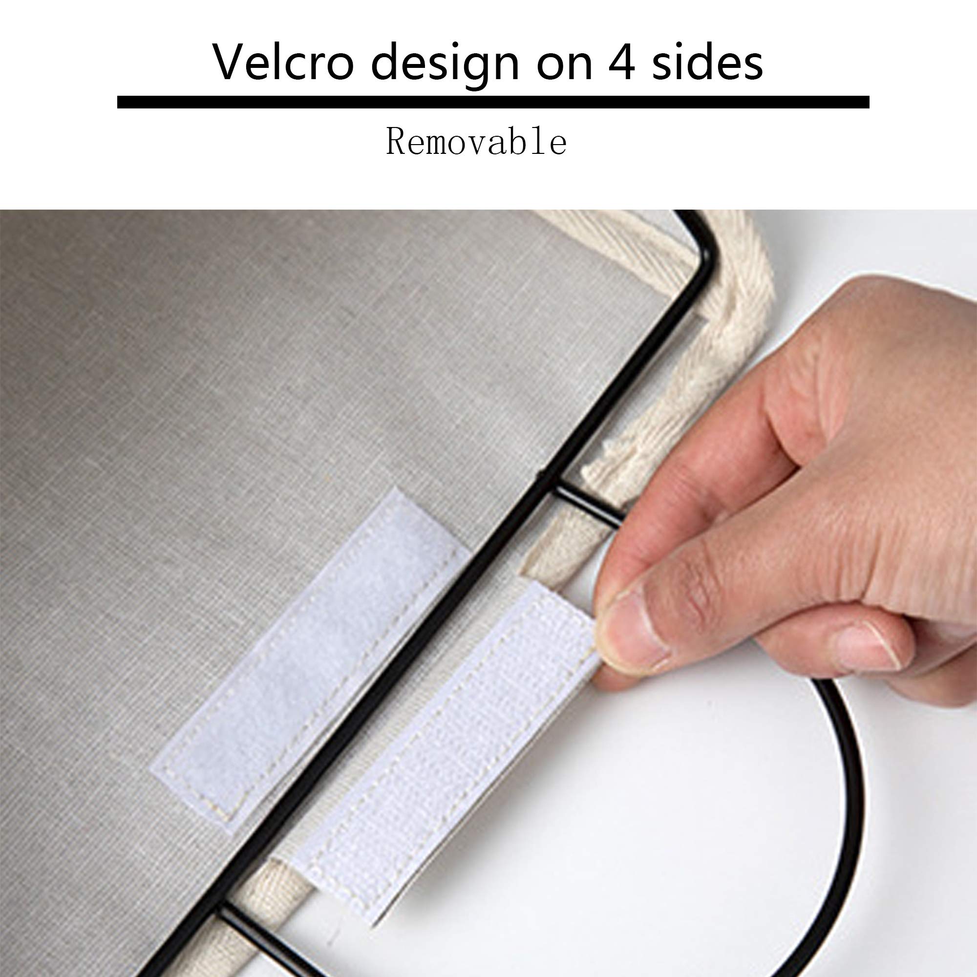 TsLinc 2 Pack Wall Hanging Storage Bag, Waterproof Over The Door Closet Organizer Hanging Pocket Linen Cotton Organizer Box Containers for Bedroom, Bathroom